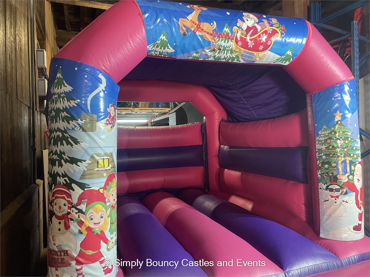 Christmas Bouncy Castle Pink - Bouncy Castle Hire in Rochester ...