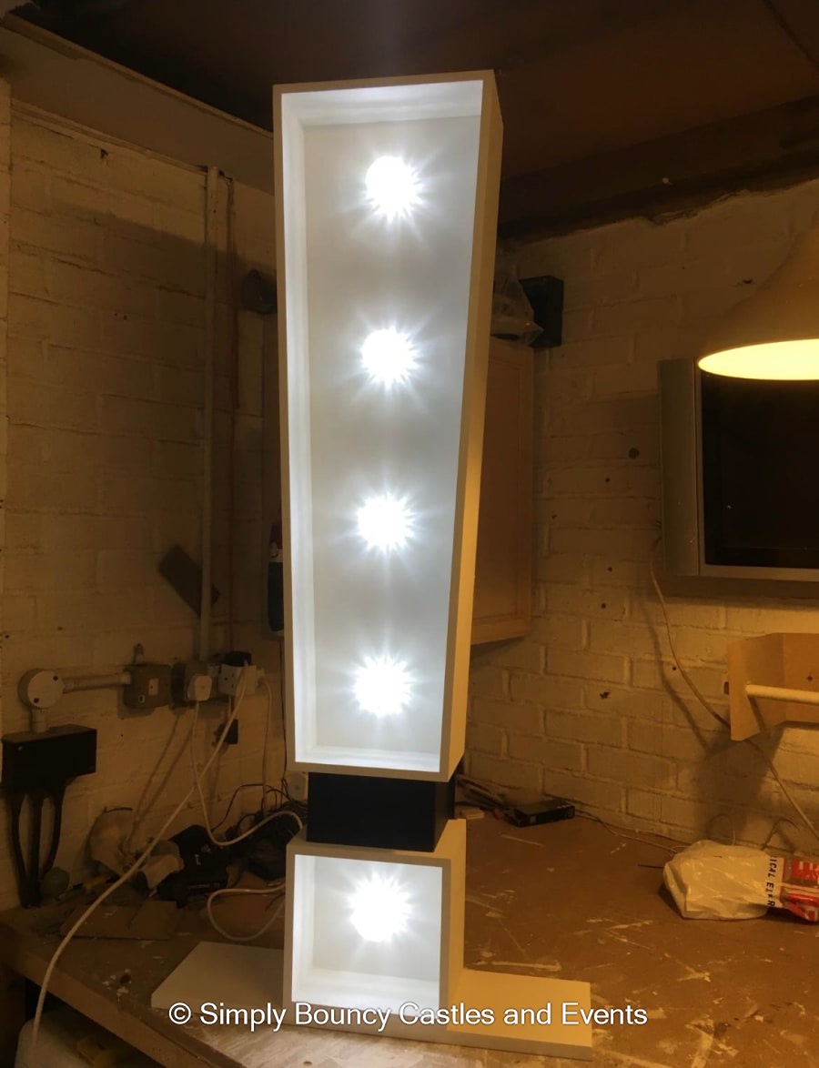 Light Up LED exclamation mark - Bouncy Castle Hire in Rochester ...