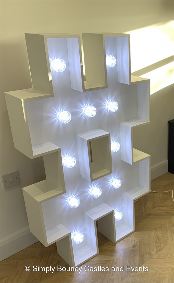 Led Light Up Numbers & Letters - Bouncy Castle Hire in Rochester ...