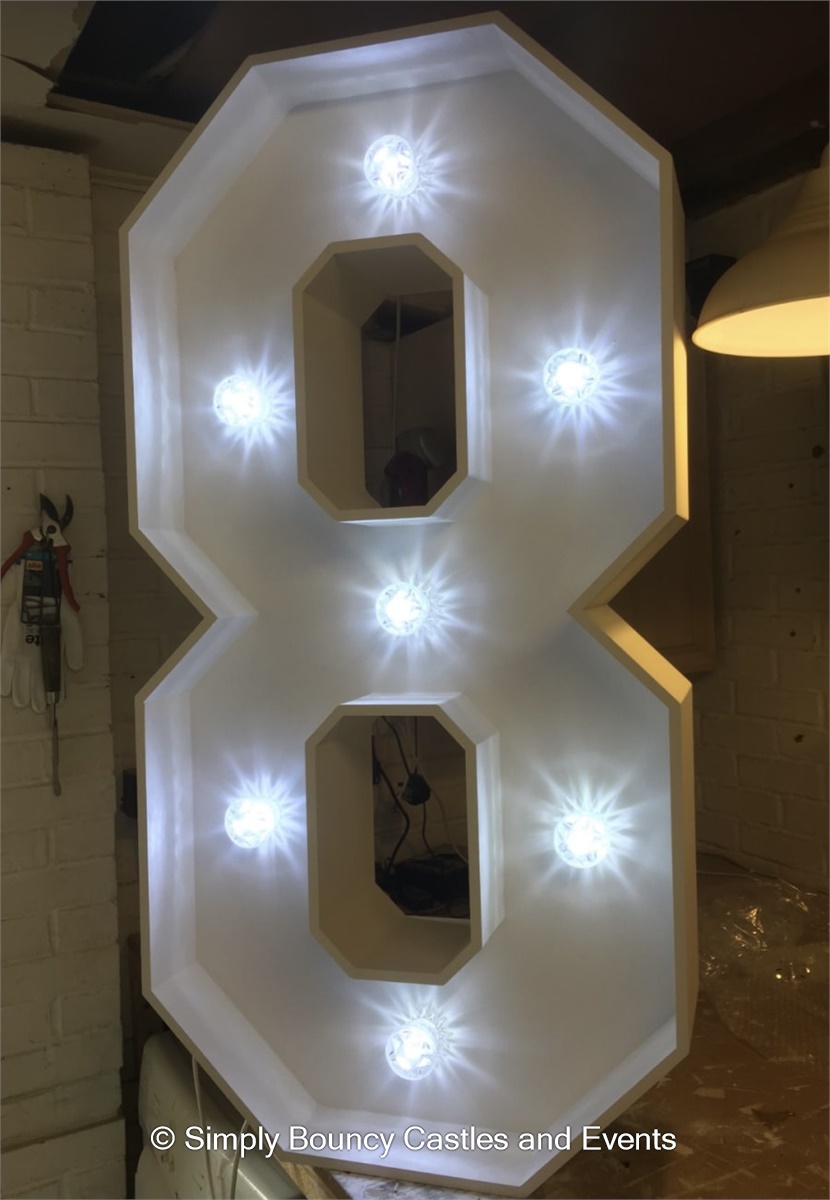Led Light Up Numbers & Letters - Bouncy Castle Hire in Rochester ...